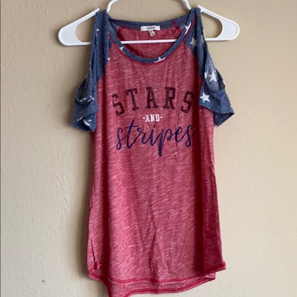 Maurices | Tops | Maurices Stars And Stripes Patriotic Cold Shoulder ...